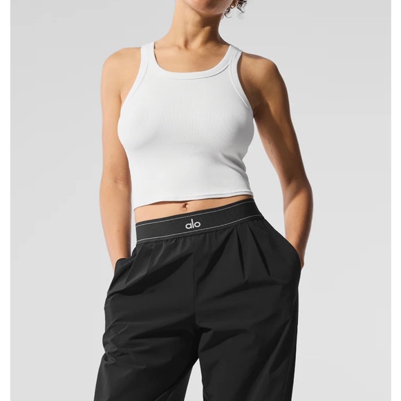 ALO Yoga | Tops | Alo Yoga Goddess Ribbed Goto White Tank Top | Poshmark